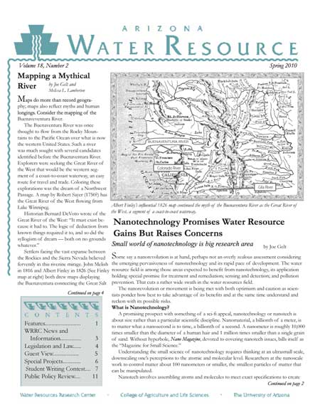 Arizona Water Resource Spring 2010 | Water Resources Research Center ...